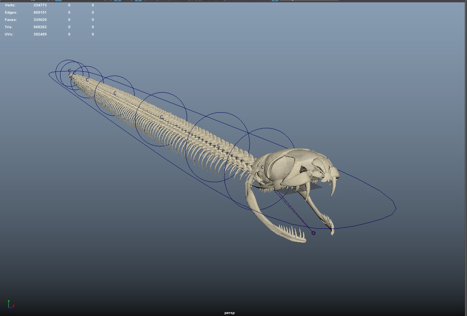 3D Snake Skeleton Rig - TurboSquid 1471901