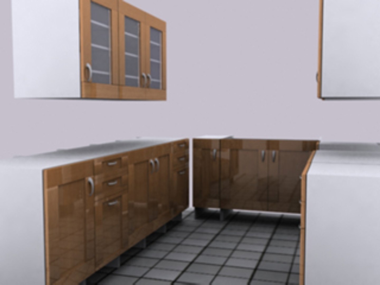 3d Set Kitchen Cupboards Model
