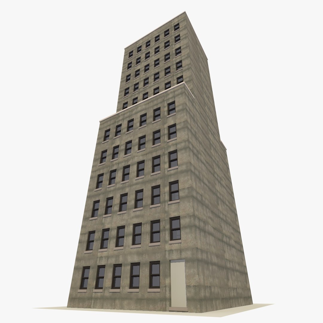 3d Model Of Skyscraper Apartments Offices