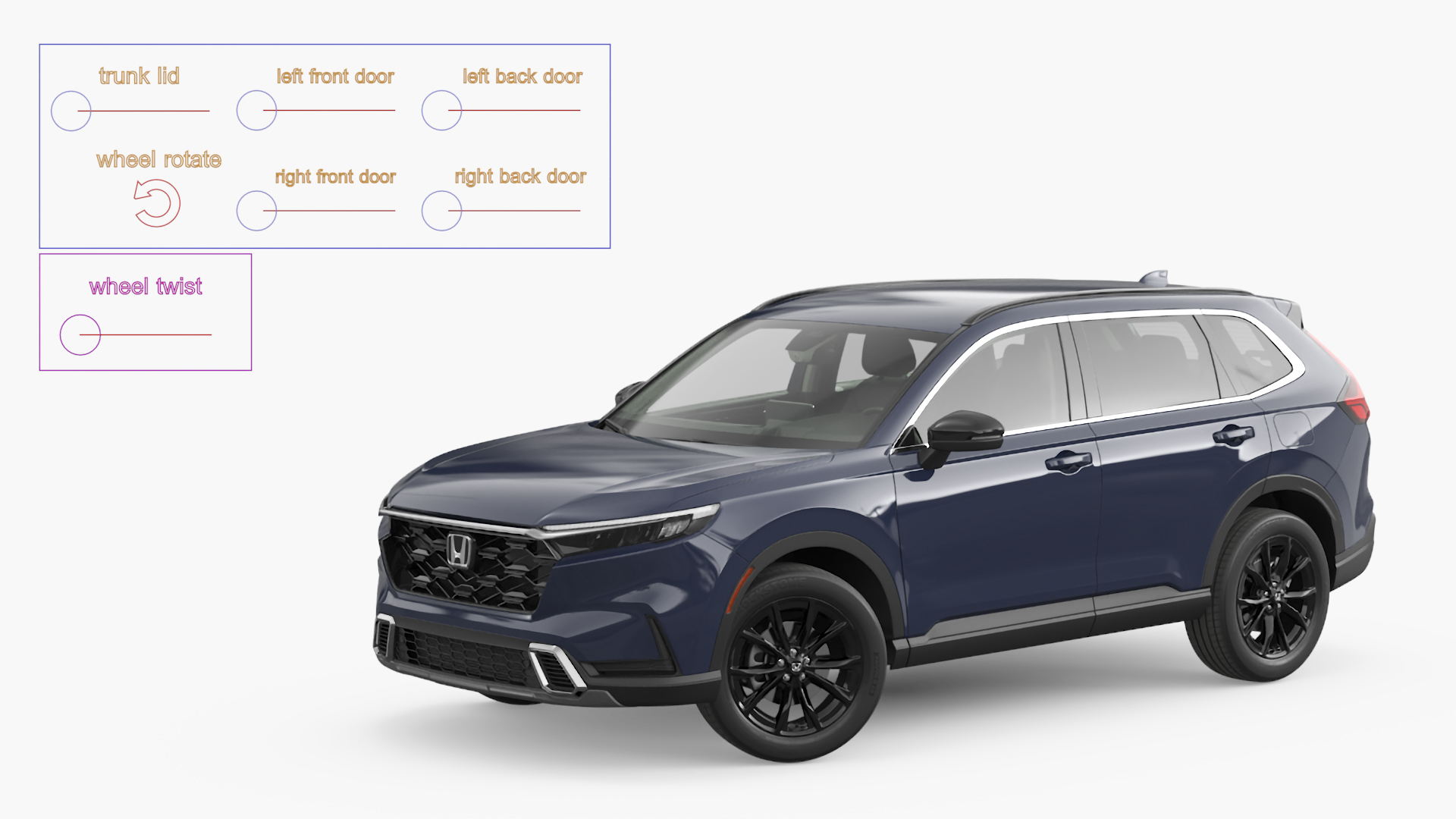 3D 2025 Honda CR-V Blue Rigged Model - TurboSquid 2289403