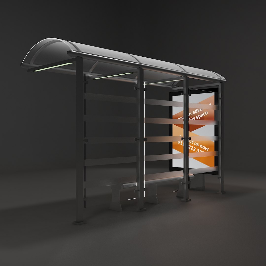 Bus Minibus Stop Model - TurboSquid 1200729