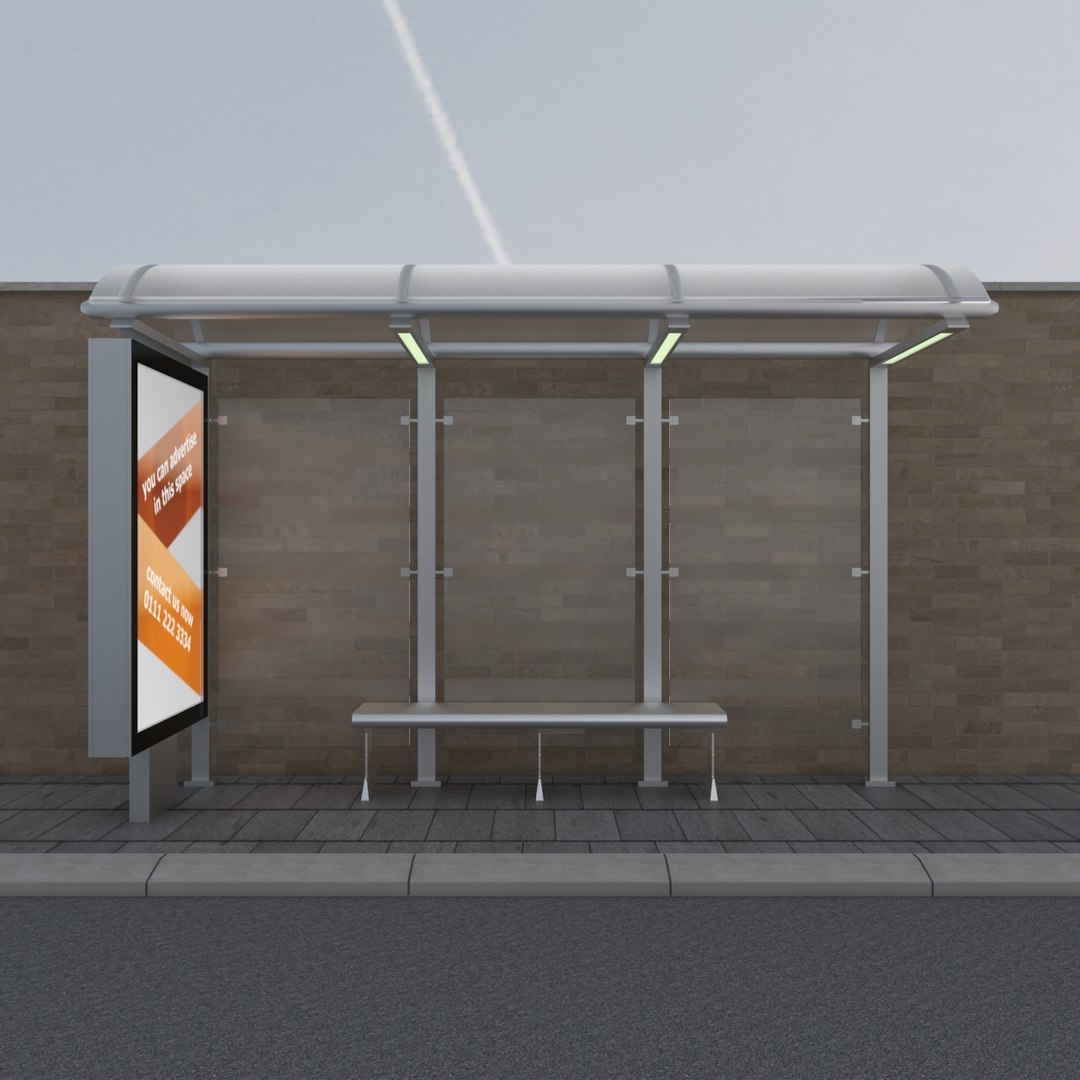 Bus Minibus Stop Model - TurboSquid 1200729