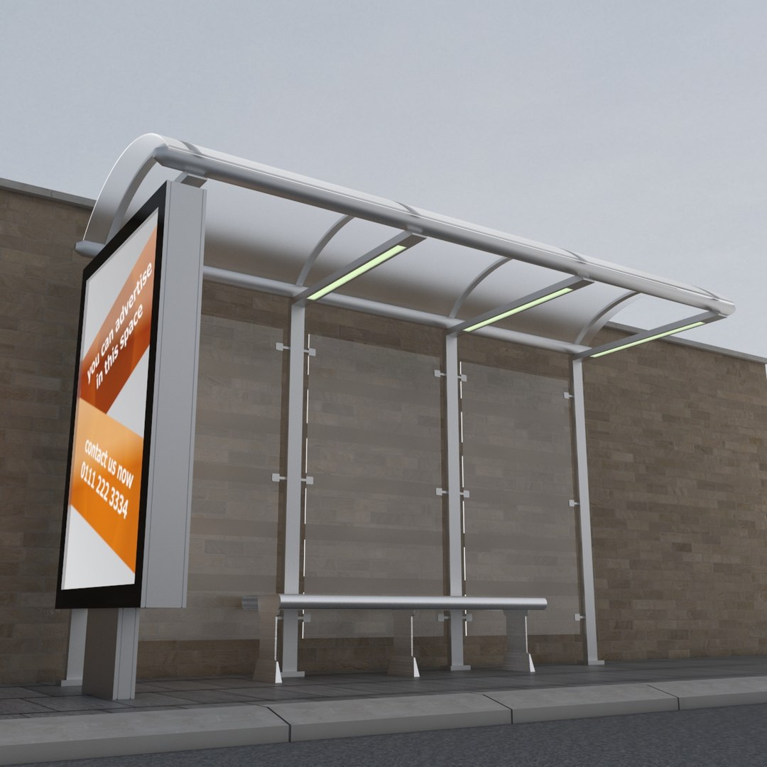 Bus Minibus Stop Model - TurboSquid 1200729