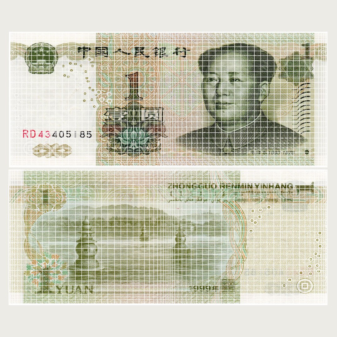 3d Model 1 Yuan Note Stack