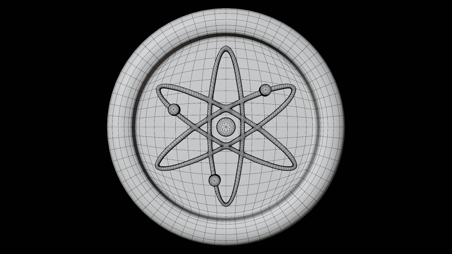 3D Cosmos Or ATOM Dark Blue Crypto Coin With Cartoon Style Model ...