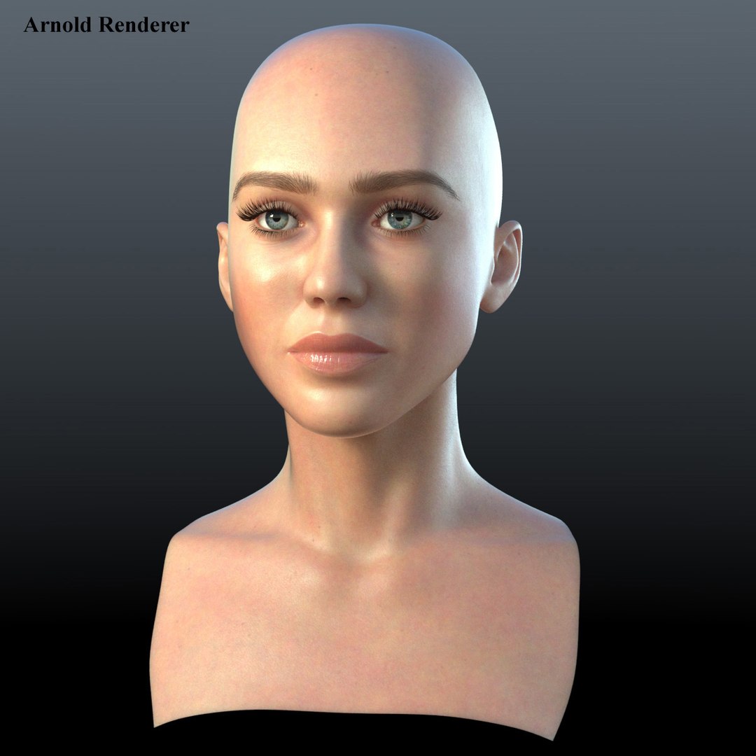 3d Head Woman 1