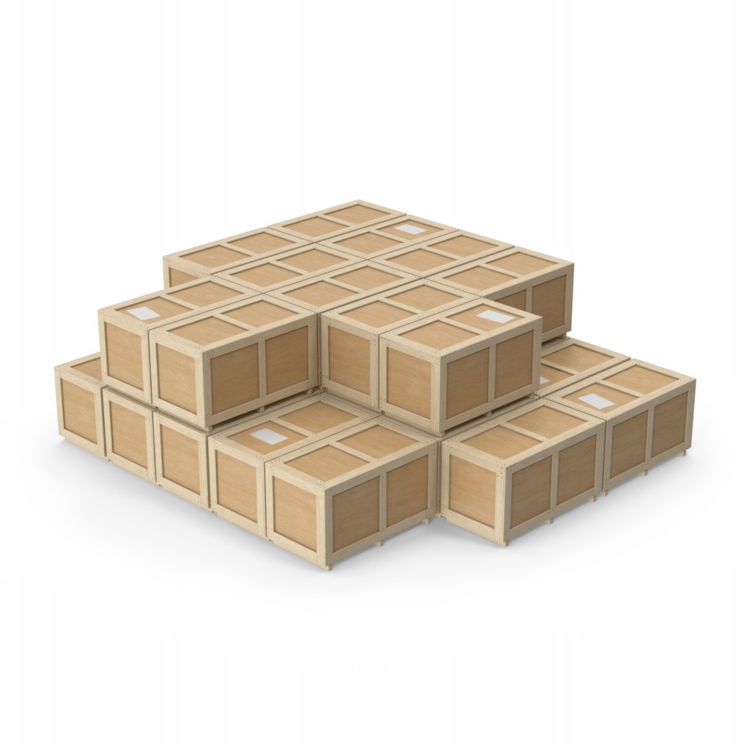 Stack Of Cargo Crate Boxes 3D model - TurboSquid 1994963