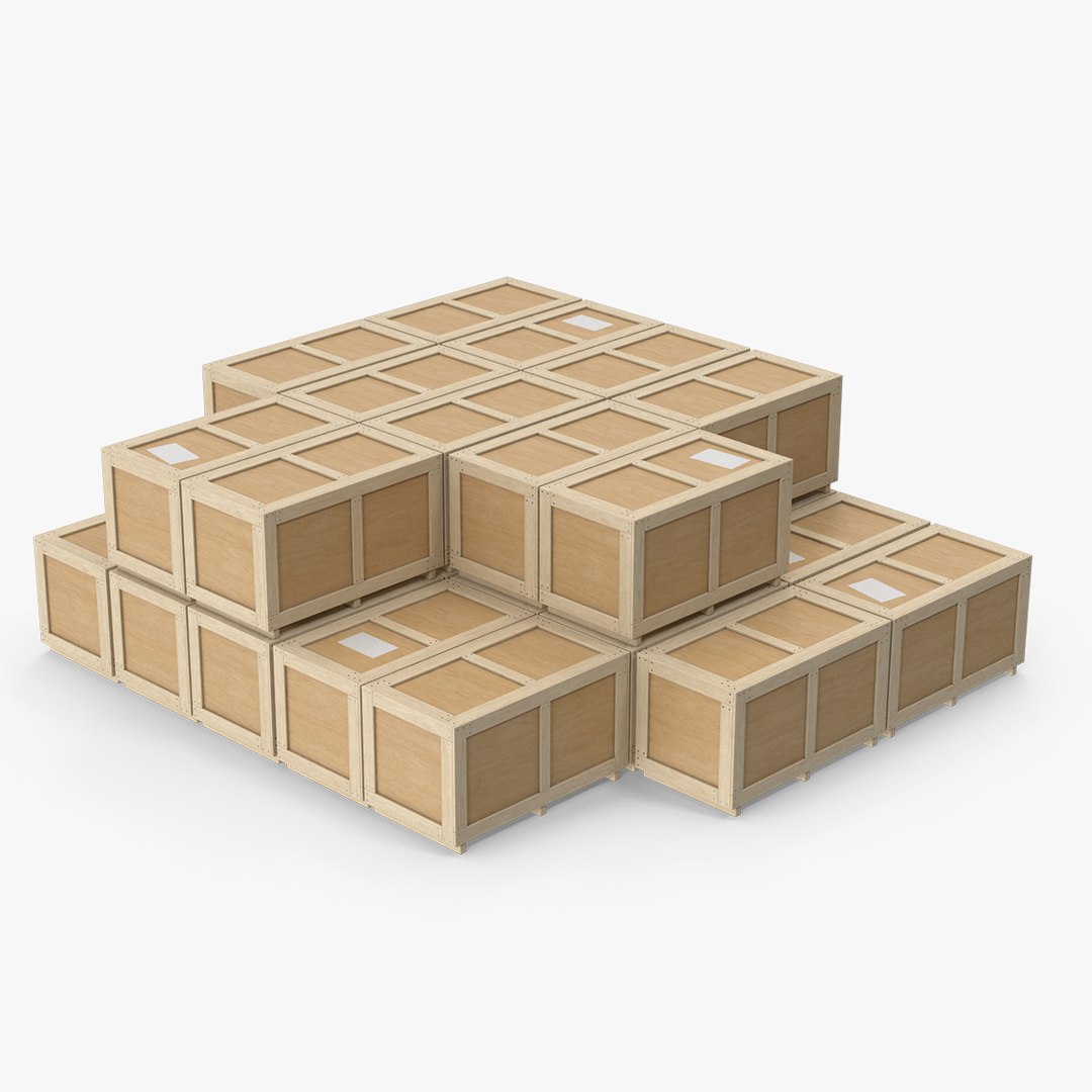 modelo 3d Stack Of Cargo Crate Boxes - TurboSquid 1994963