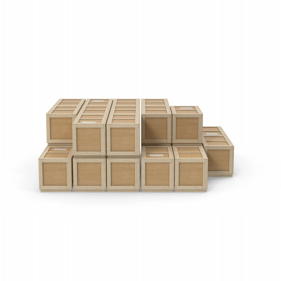 Stack Of Cargo Crate Boxes 3D model - TurboSquid 1994963