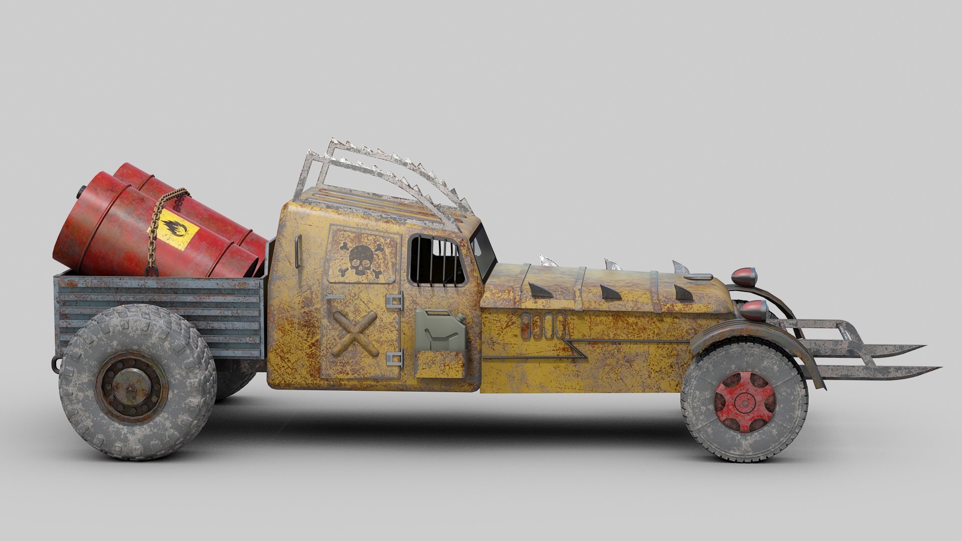 3D Fictional Post Apocalyptic Hot Rod Model - TurboSquid 1598986