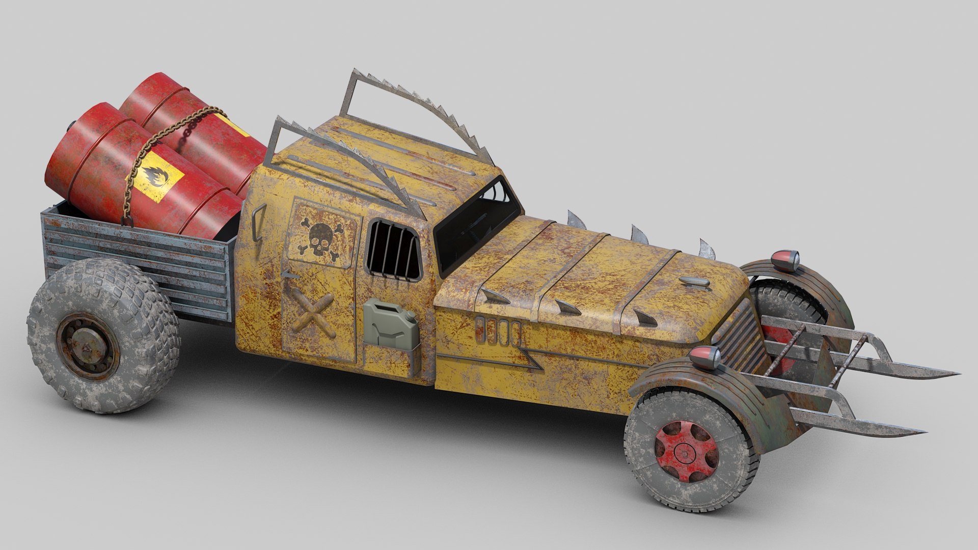 3D Fictional Post Apocalyptic Hot Rod Model - TurboSquid 1598986