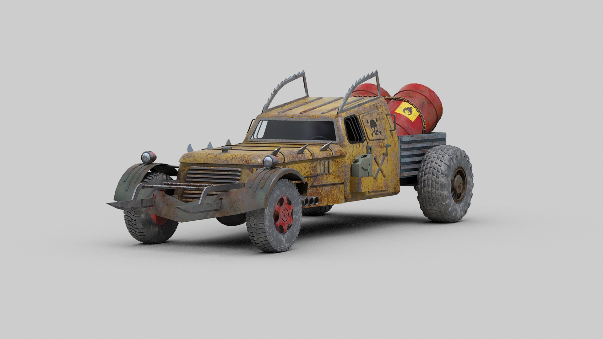 3D Fictional Post Apocalyptic Hot Rod Model - TurboSquid 1598986