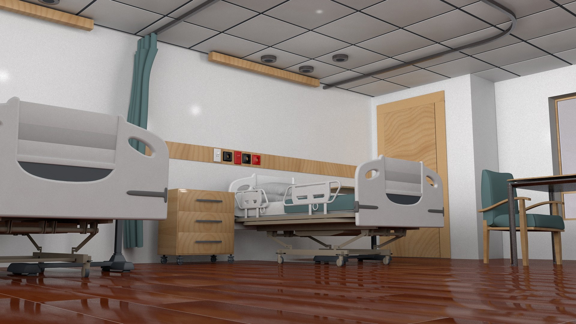 Hospital Room 3D Model - TurboSquid 1947809