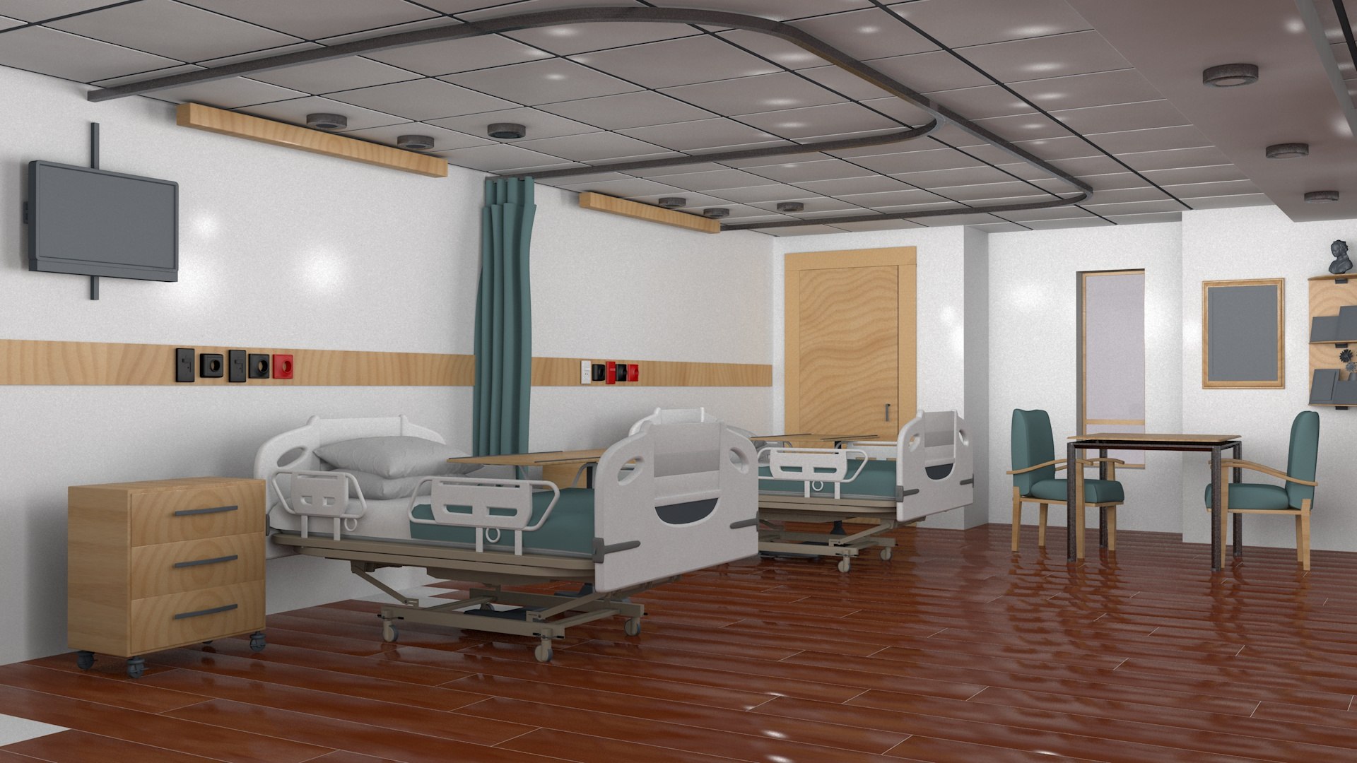 Hospital Room 3D Model - TurboSquid 1947809