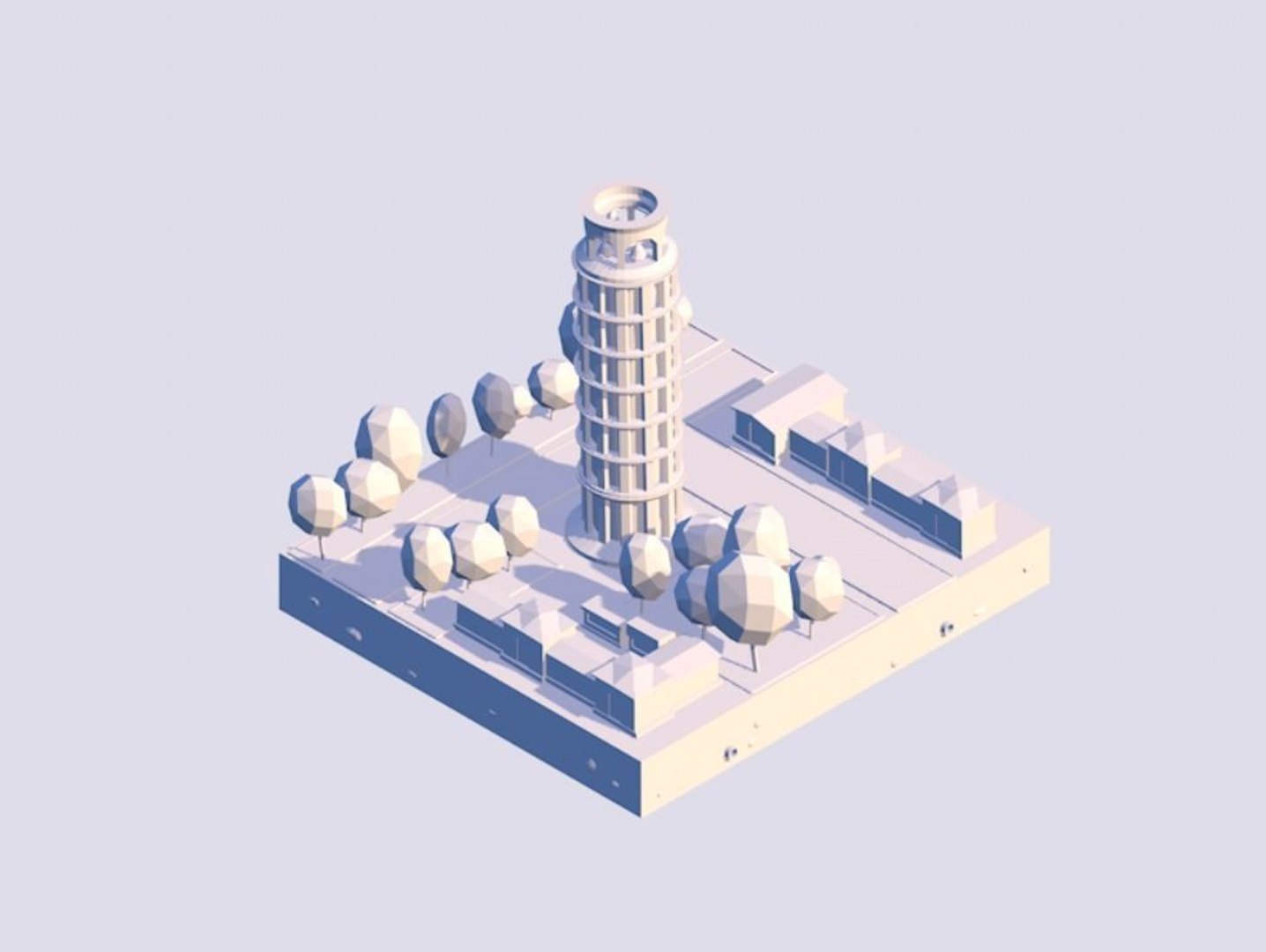 3D Cartoon Europe Landmarks Ar - TurboSquid 1409143