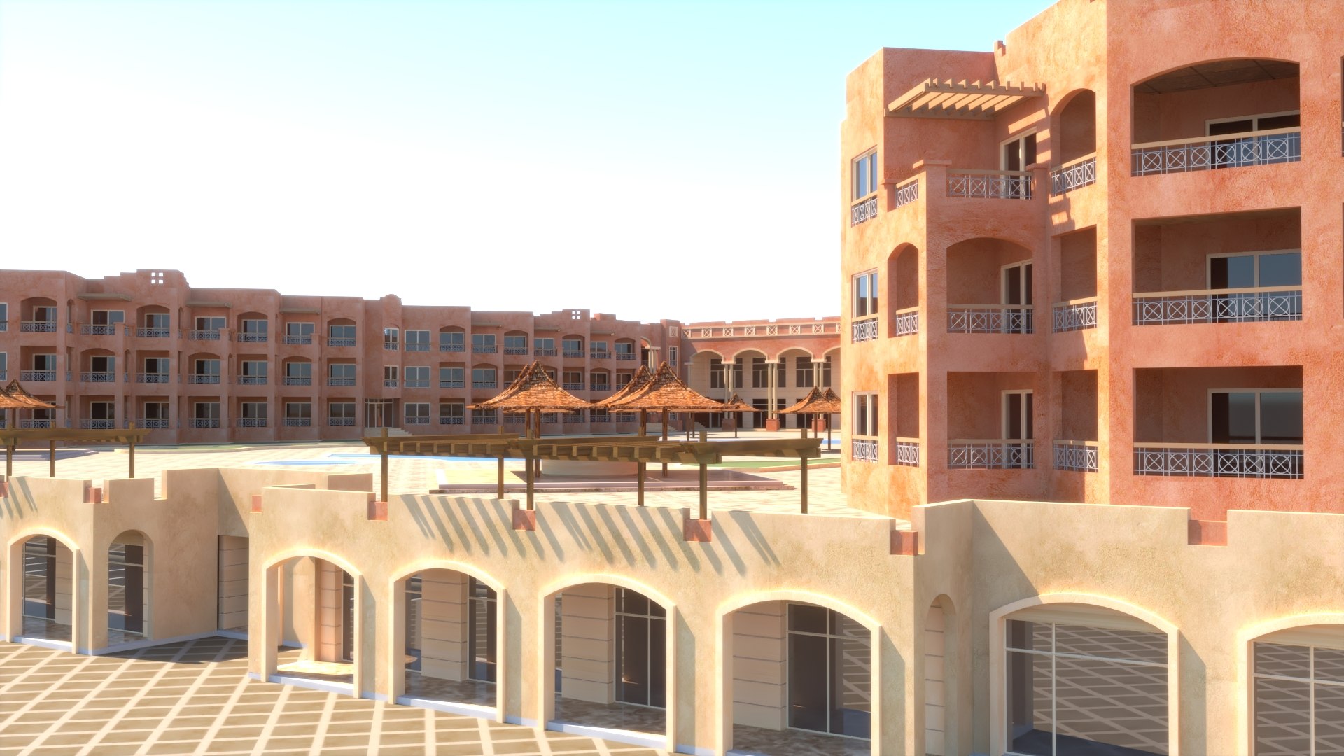 3D Hotel Resort - TurboSquid 1712788