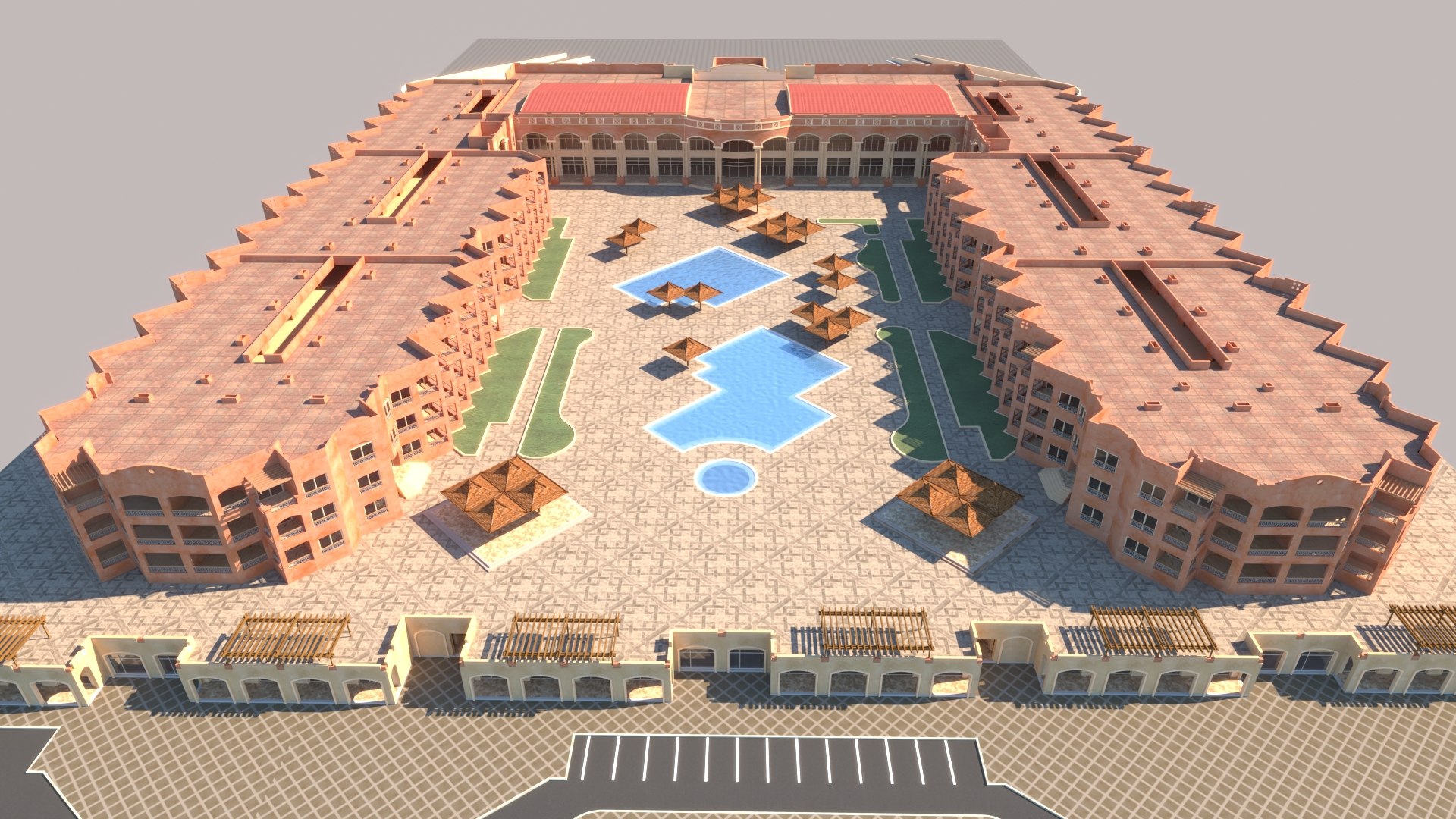 3D Hotel Resort - TurboSquid 1712788