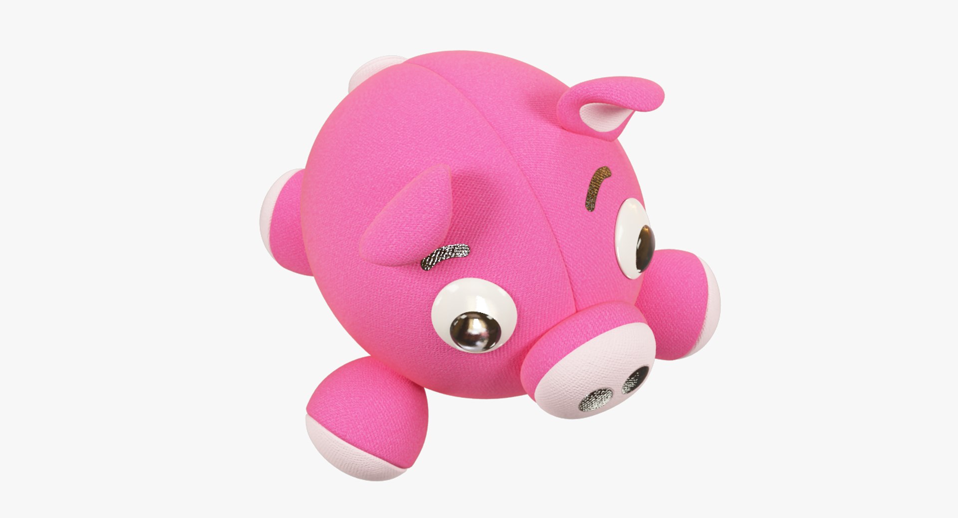 3D Pink Stuffed Pig - TurboSquid 1361732