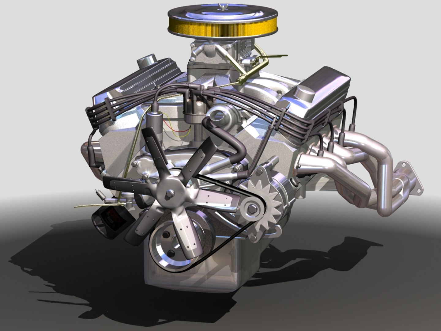 3d Model V8 Engine 5 Fx