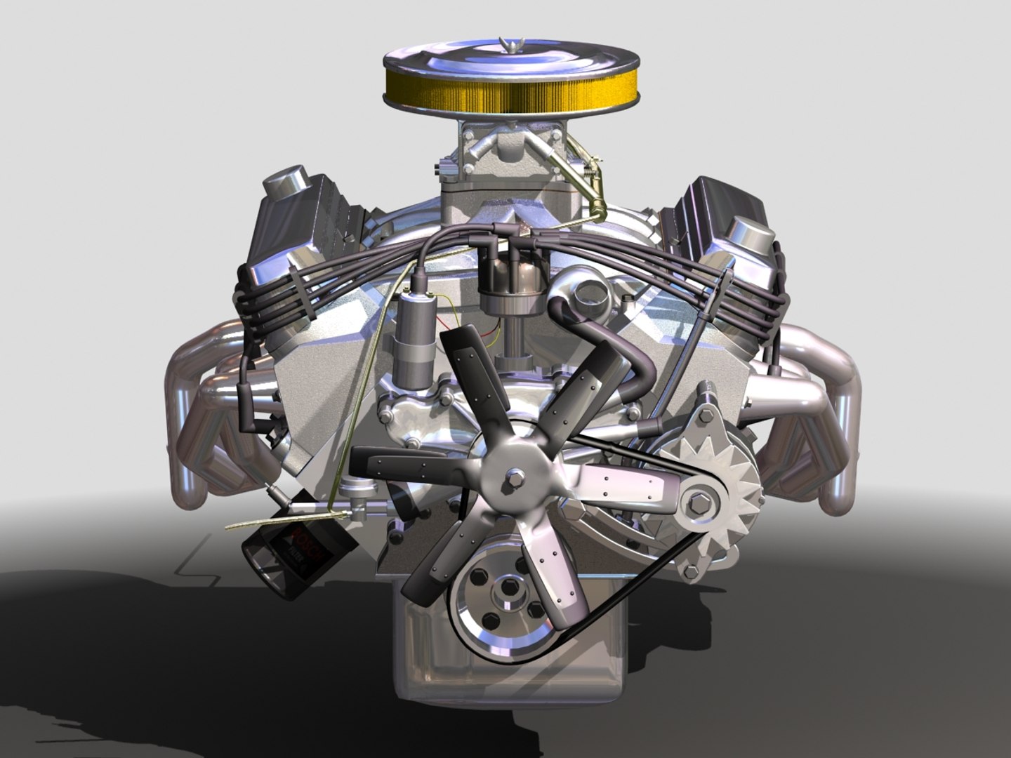 3d Model V8 Engine 5 Fx