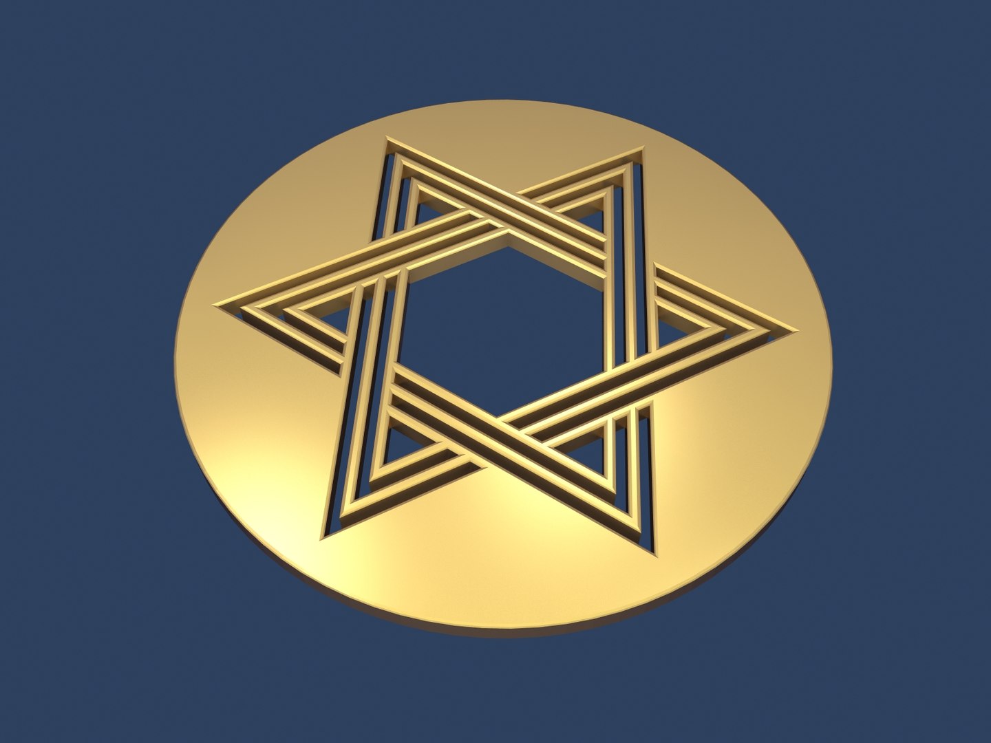 Star david medallion model - TurboSquid 1429792