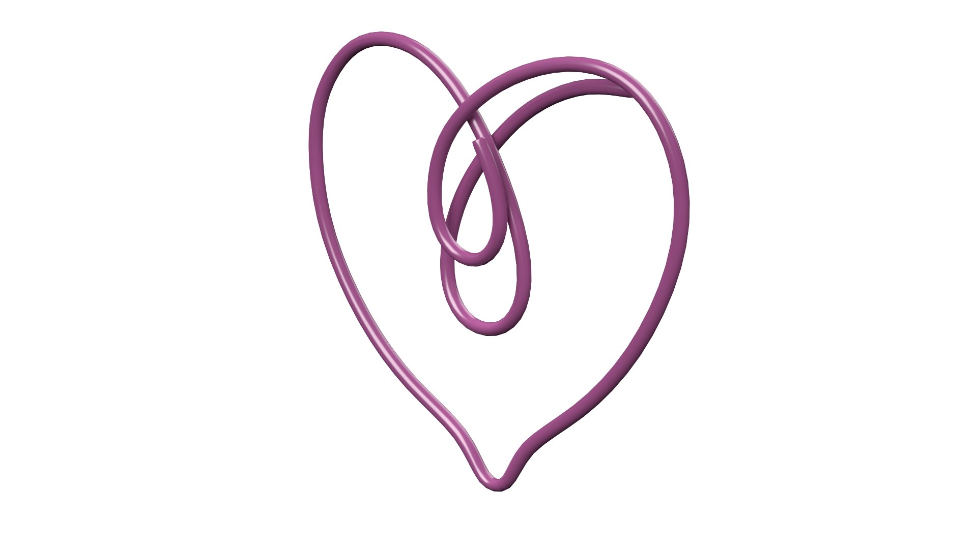 3D Beautiful Heart Shaped Paper Clip - TurboSquid 2191855
