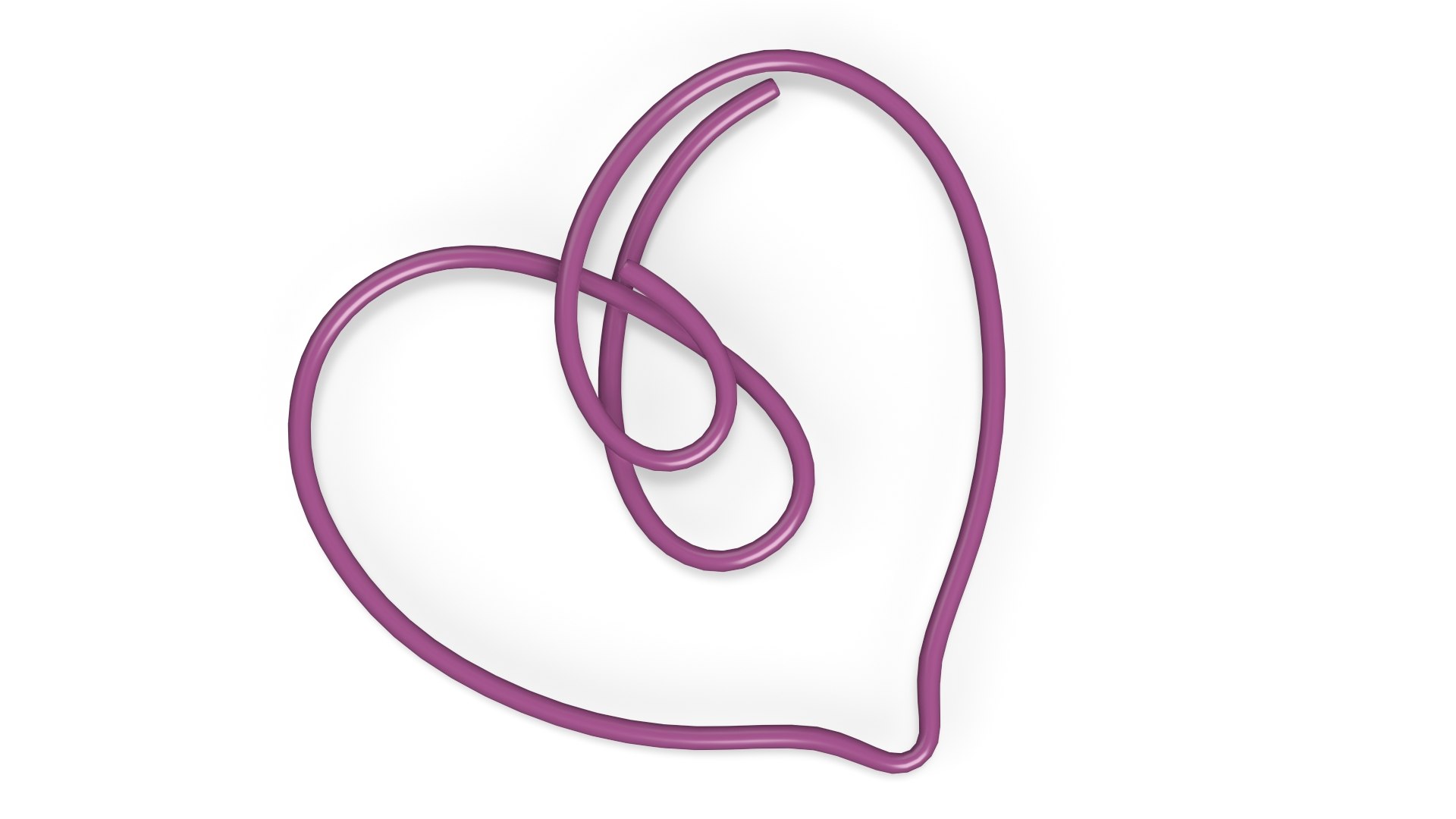 3D Beautiful Heart Shaped Paper Clip - TurboSquid 2191855