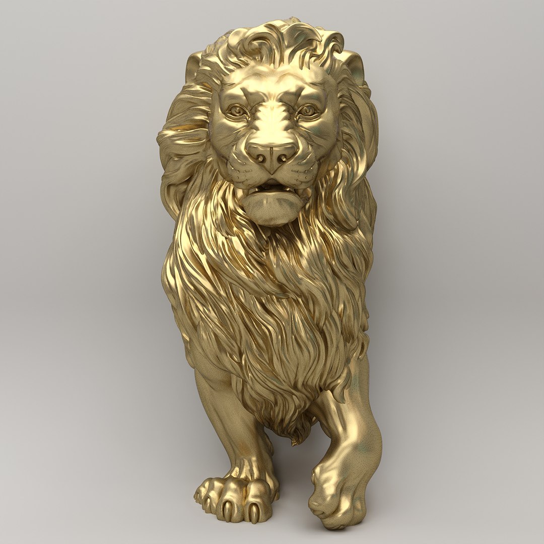 Carved Lion Model - TurboSquid 1584466