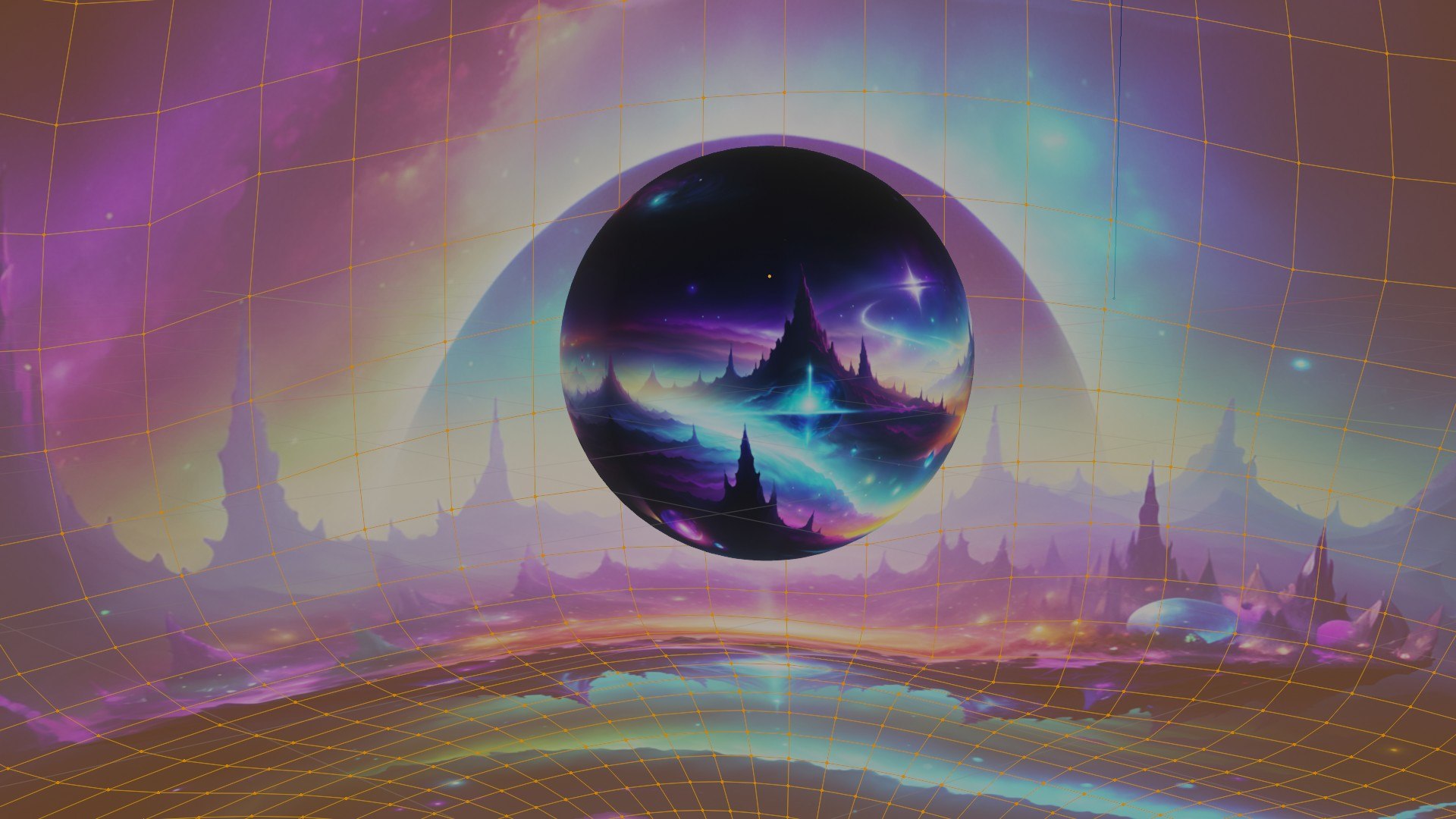 Panoramic Sky SET - Celestial Odyssey Environment Sky 04 - 3D mesh and ...