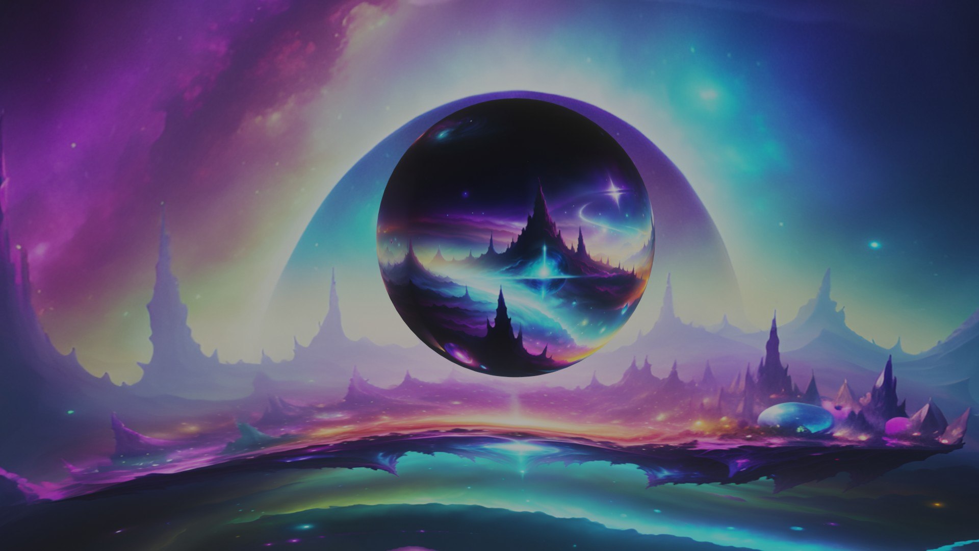 Panoramic Sky SET - Celestial Odyssey Environment Sky 04 - 3D mesh and ...