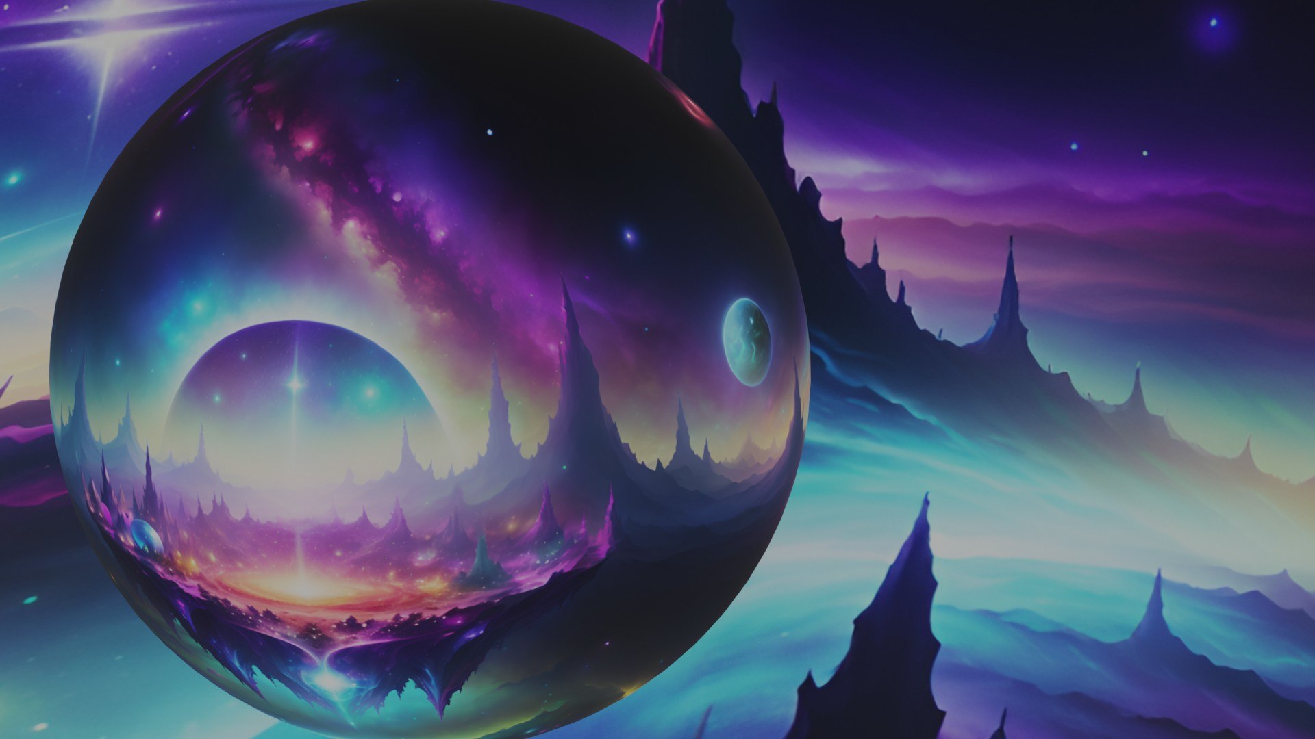 Panoramic Sky SET - Celestial Odyssey Environment Sky 04 - 3D mesh and ...
