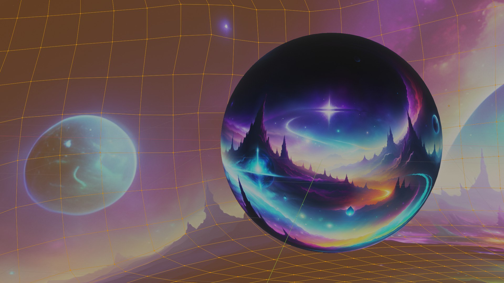 Panoramic Sky SET - Celestial Odyssey Environment Sky 04 - 3D mesh and ...