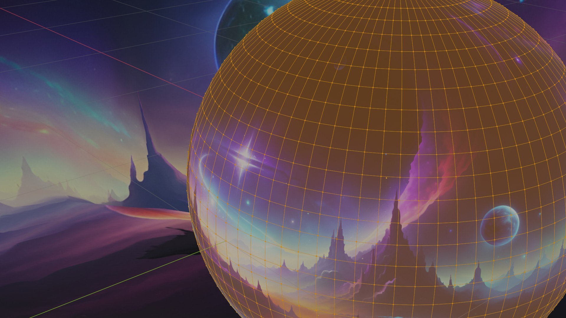 Panoramic Sky SET - Celestial Odyssey Environment Sky 04 - 3D mesh and ...