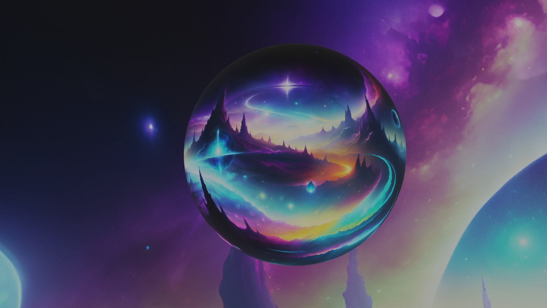 Panoramic Sky SET - Celestial Odyssey Environment Sky 04 - 3D mesh and ...