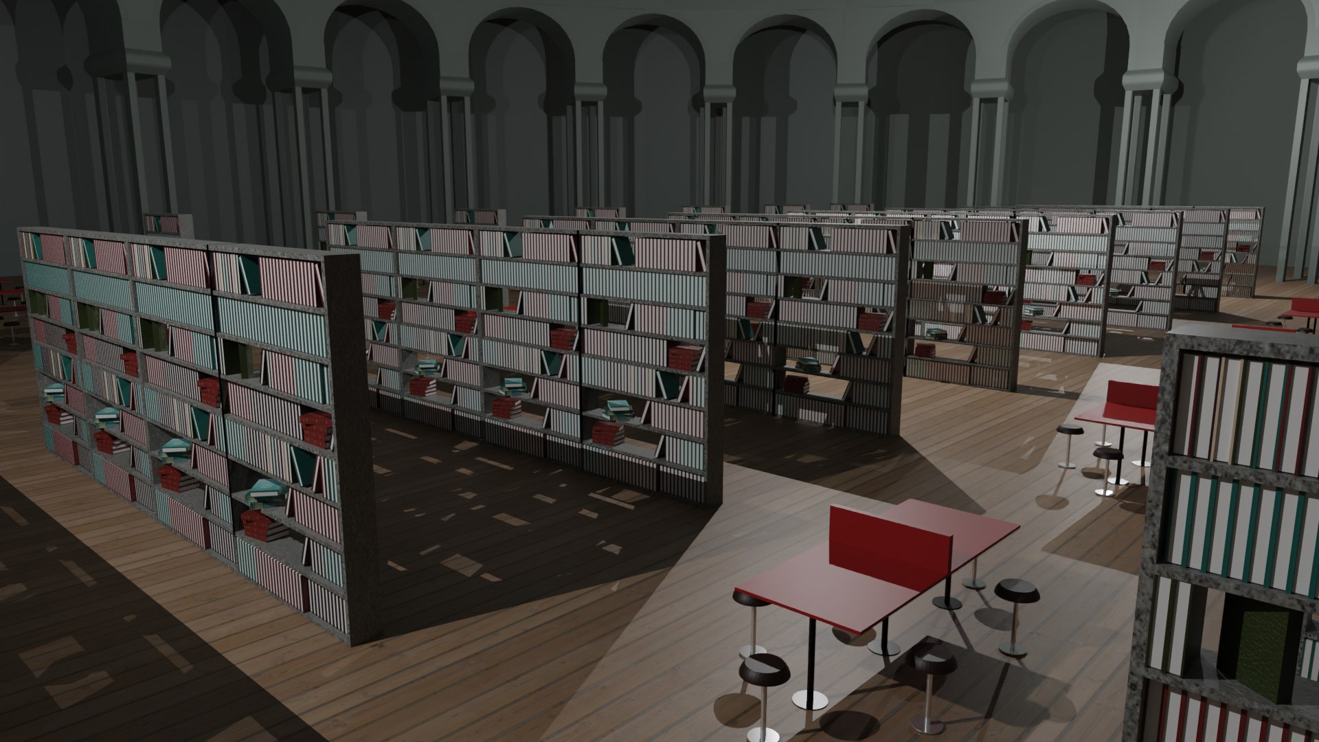 Library Interior 3D Model - TurboSquid 2132156