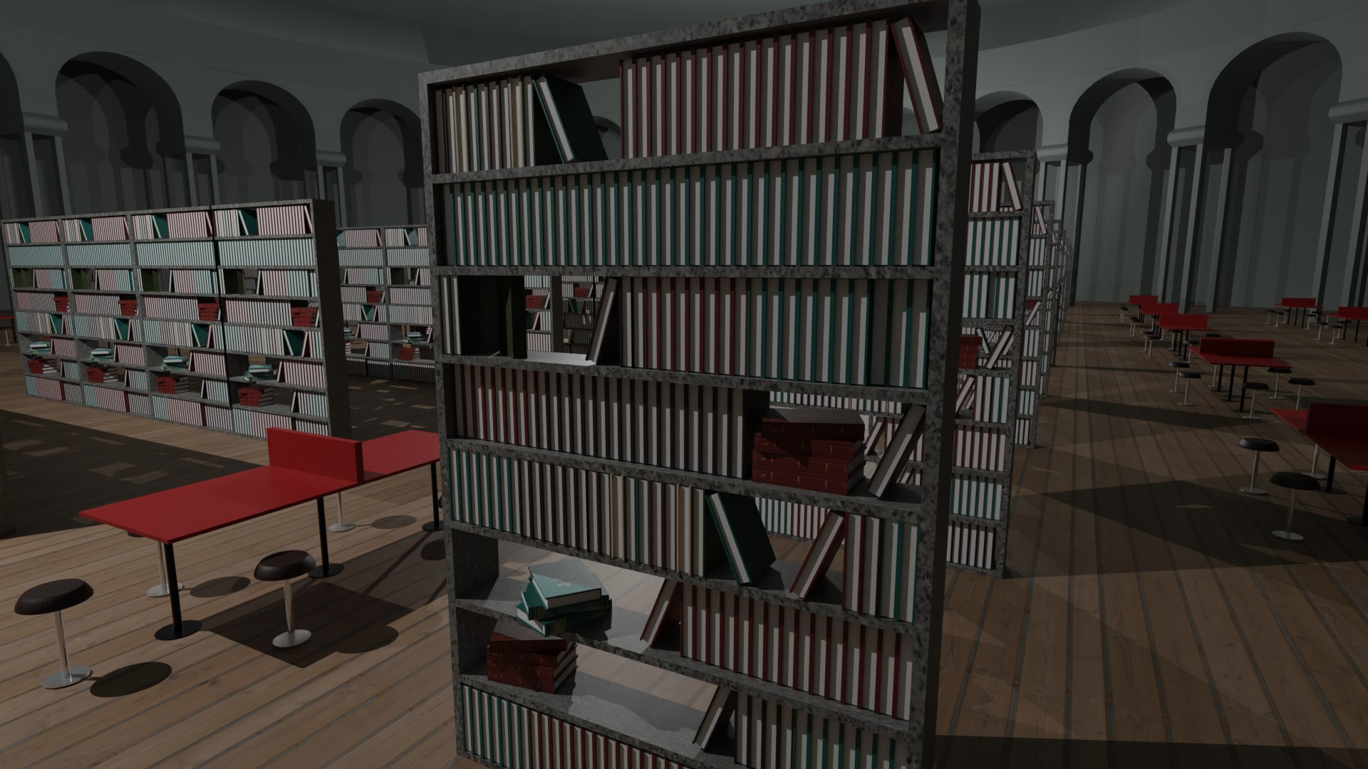Library Interior 3D Model - TurboSquid 2132156