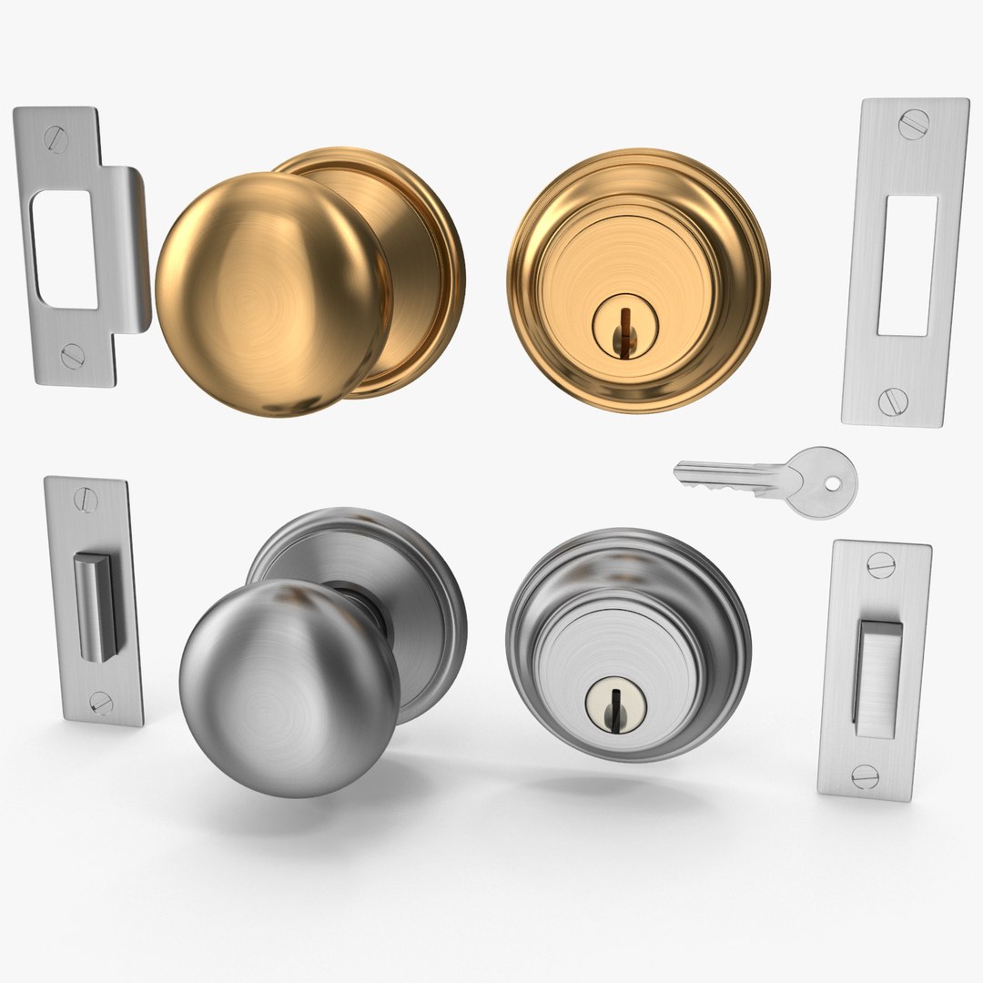Door knob set 3D model - TurboSquid 1663326