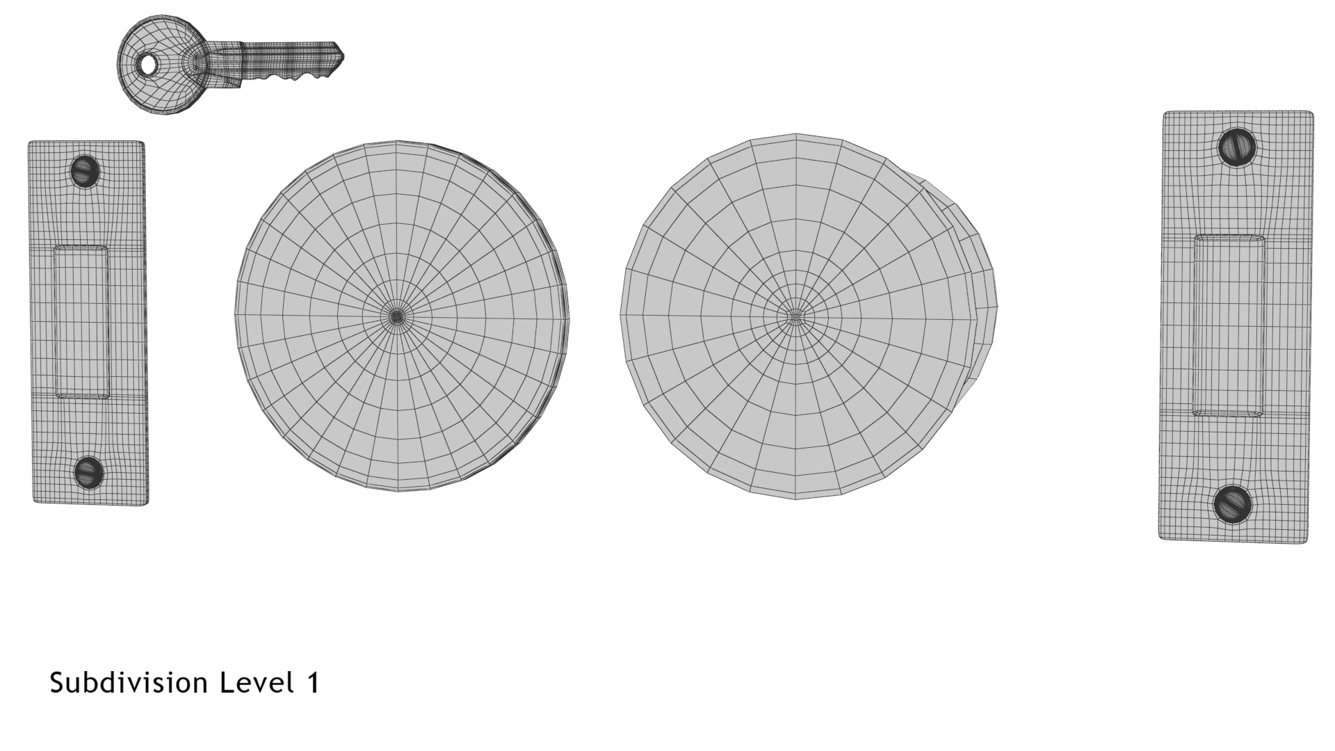 Door knob set 3D model - TurboSquid 1663326