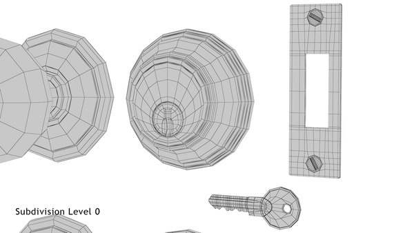 Door knob set 3D model - TurboSquid 1663326