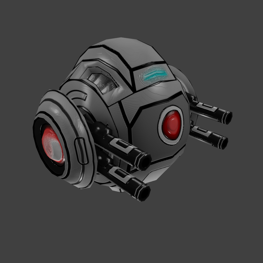 Sci-fi sphere robot 3D model - TurboSquid 1241043