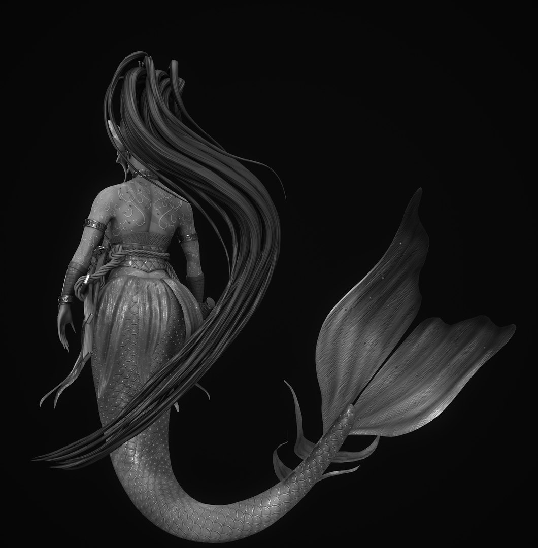 Mermaid 3D Model Low Poly 3D Model - TurboSquid 2234124