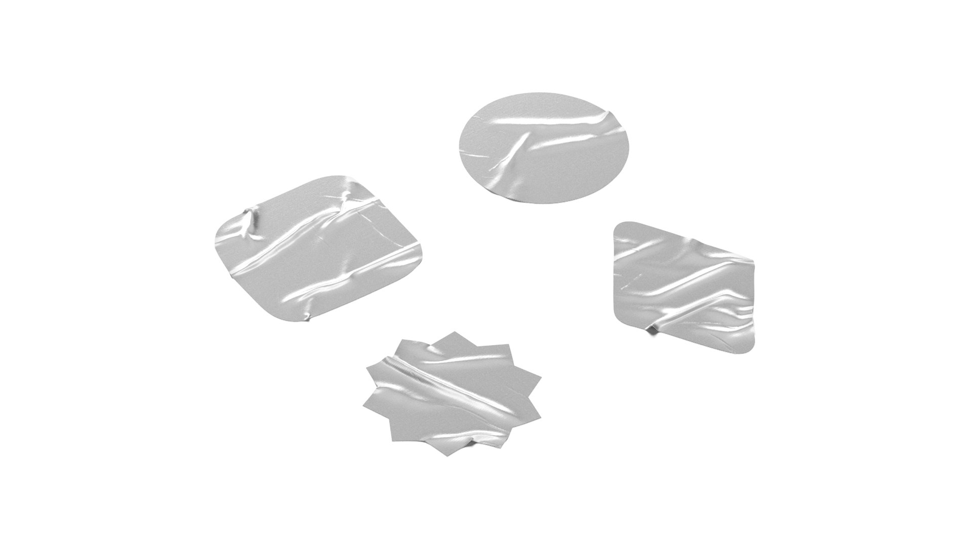 3D Adhesive Sticker Tape Set - Round Square Rhombus Star 4 Scotch Shape ...