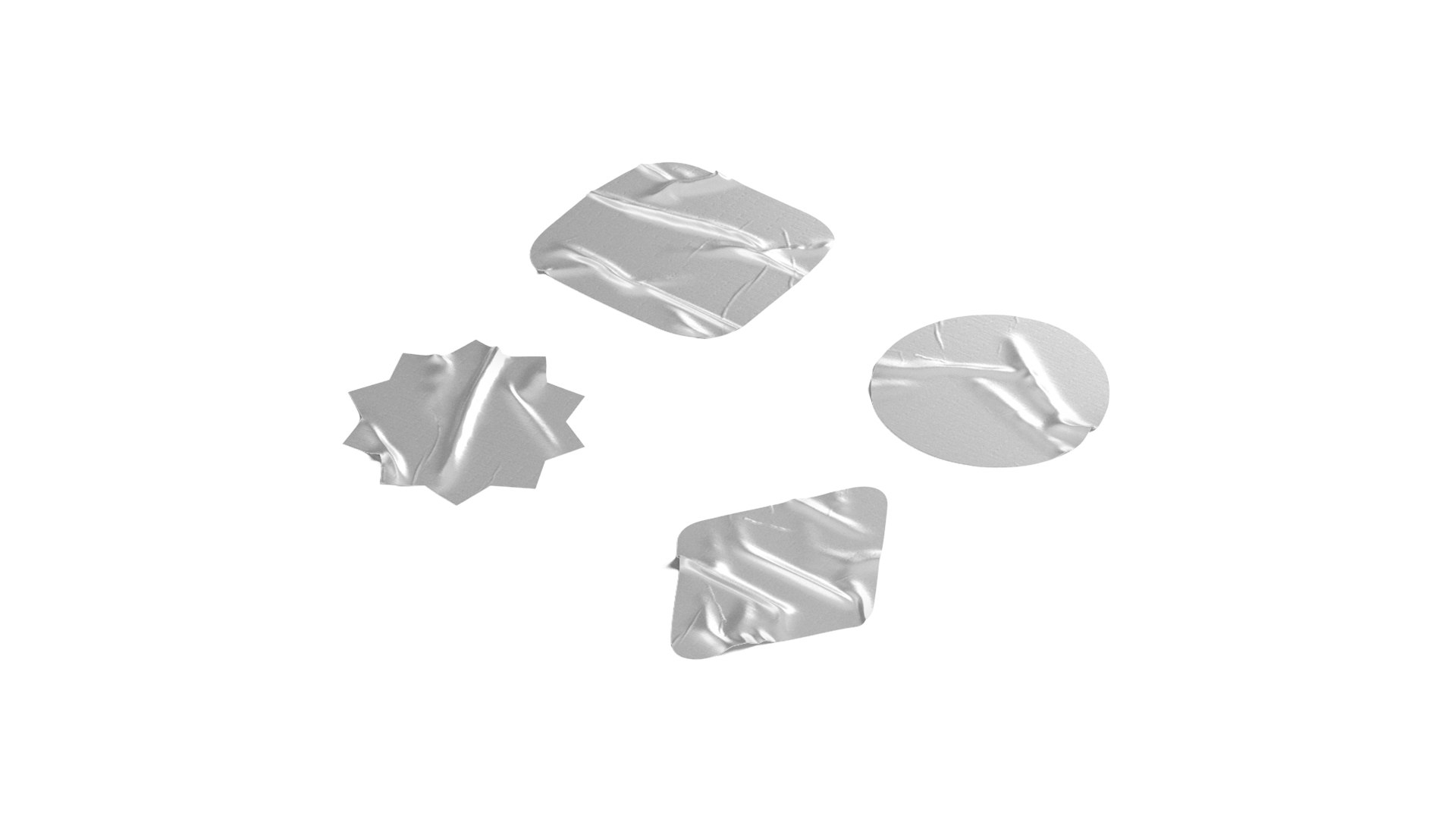 3D Adhesive Sticker Tape Set - Round Square Rhombus Star 4 Scotch Shape ...