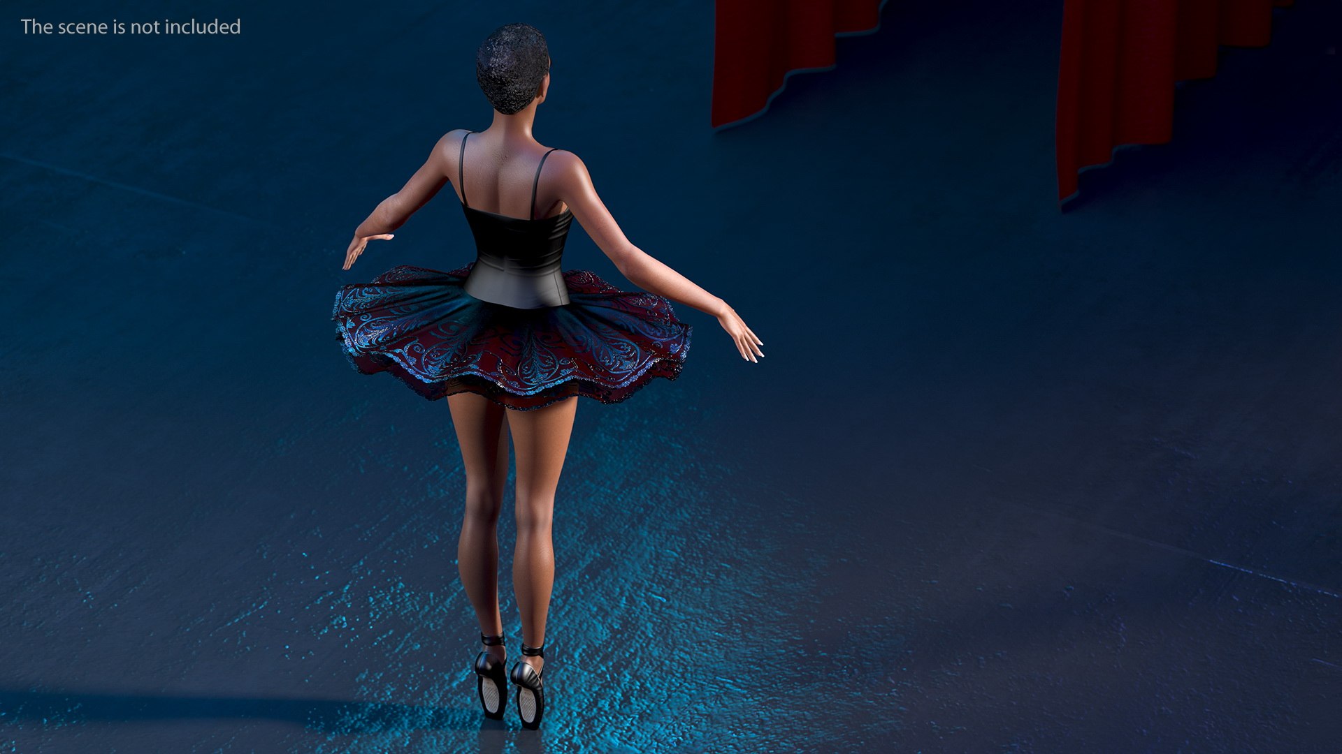 Dark Skinned Black Ballerina Model - TurboSquid 1669444