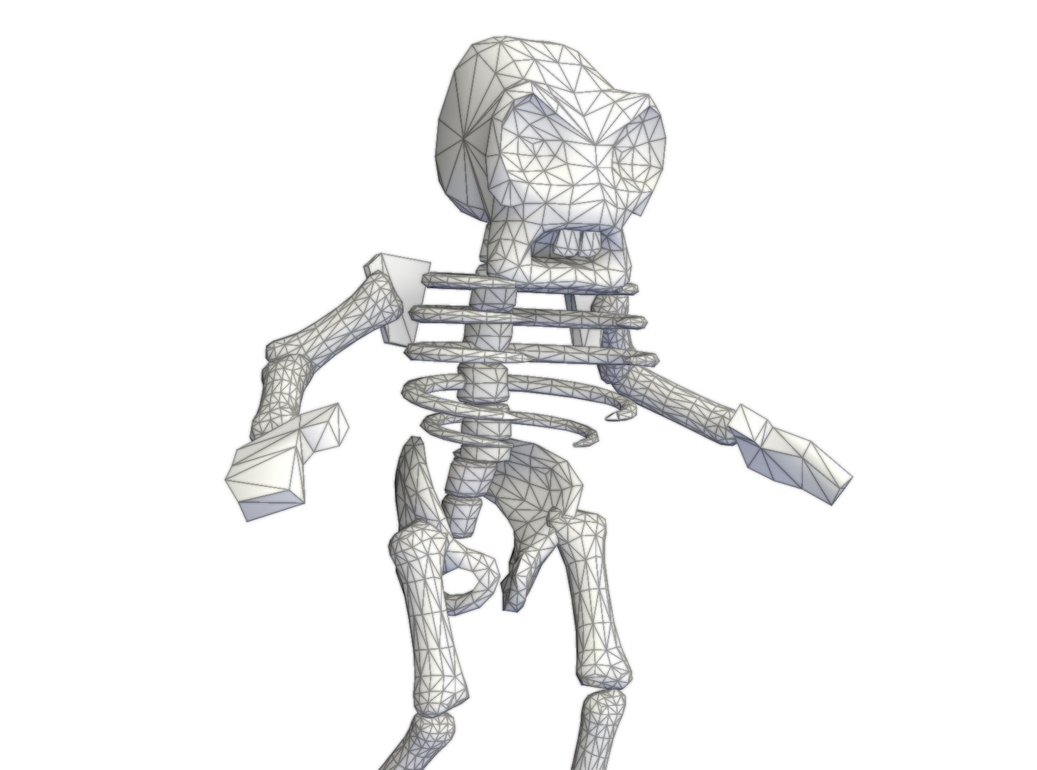 Toon Skeleton Rigged Cartoon 3d Dxf