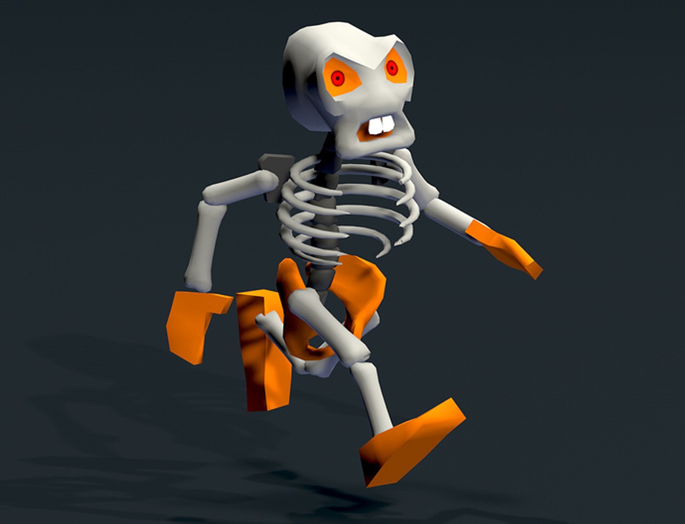 Toon Skeleton Rigged Cartoon 3d Dxf