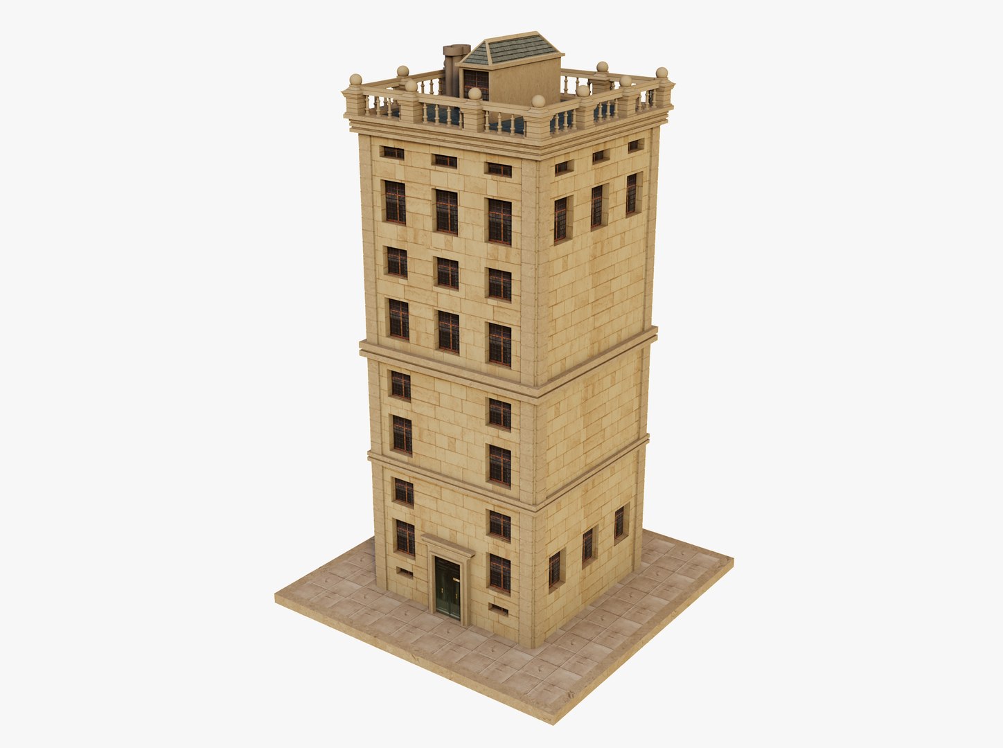 Free Tower Building 3D Model - TurboSquid 2485802