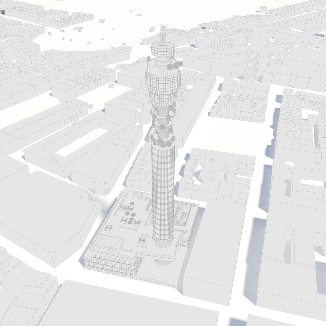 BT Tower And Environment 3D Model - TurboSquid 1721586
