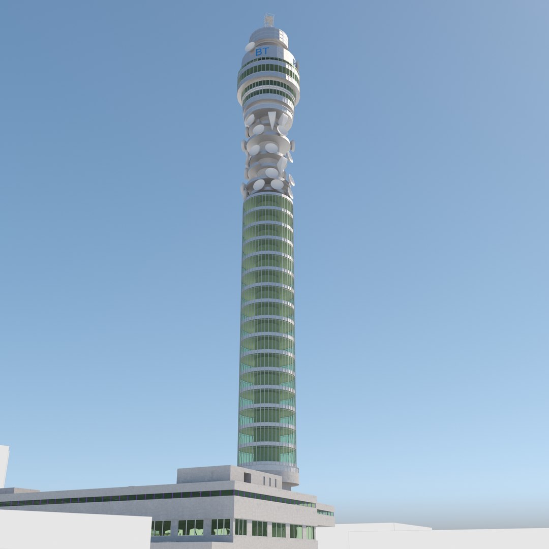 BT Tower And Environment 3D Model - TurboSquid 1721586