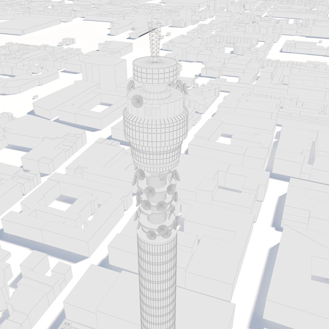 BT Tower And Environment 3D Model - TurboSquid 1721586